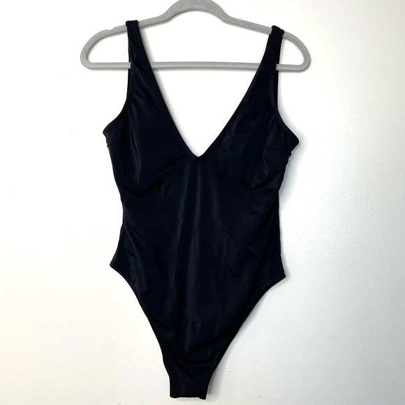 Victoria's Secret | Swim | Victorias Secret Black Plunge V Neck Low ...